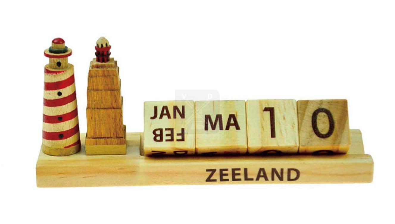Kalender hout Zeeland - Van der Meulen Souvenirs en kaarten